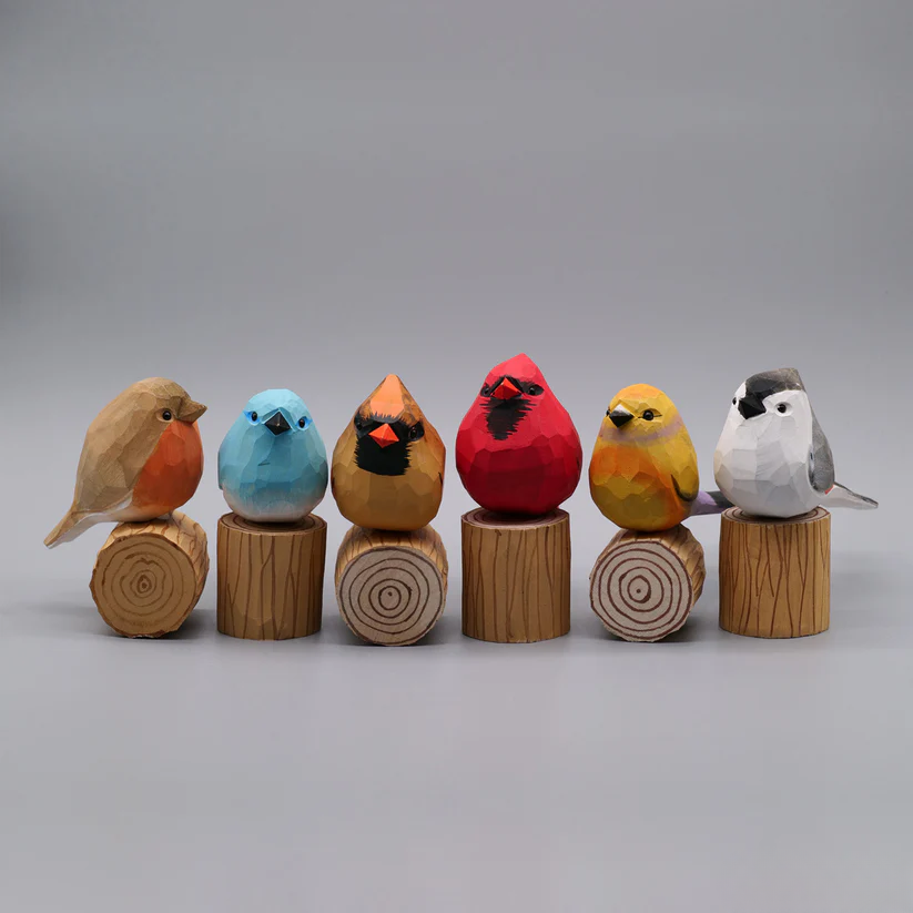 Set of 6 Birds + 6 Stands – curated-quality-goods